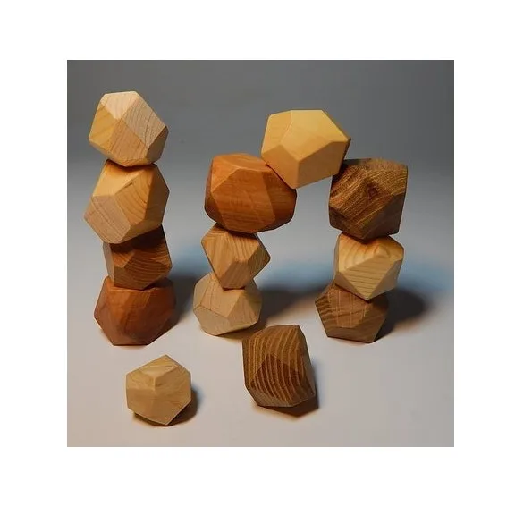 Wooden Balance Rocks Set - Open-ended Educational Montessori Toy ...