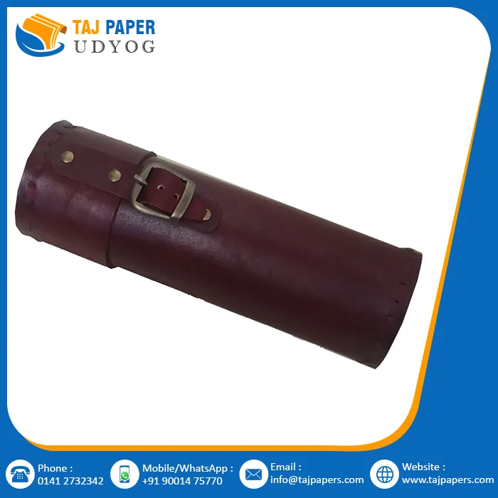 Handmade Natural Leather Scroll Tube For Scroll Invitation Leather Tube ...