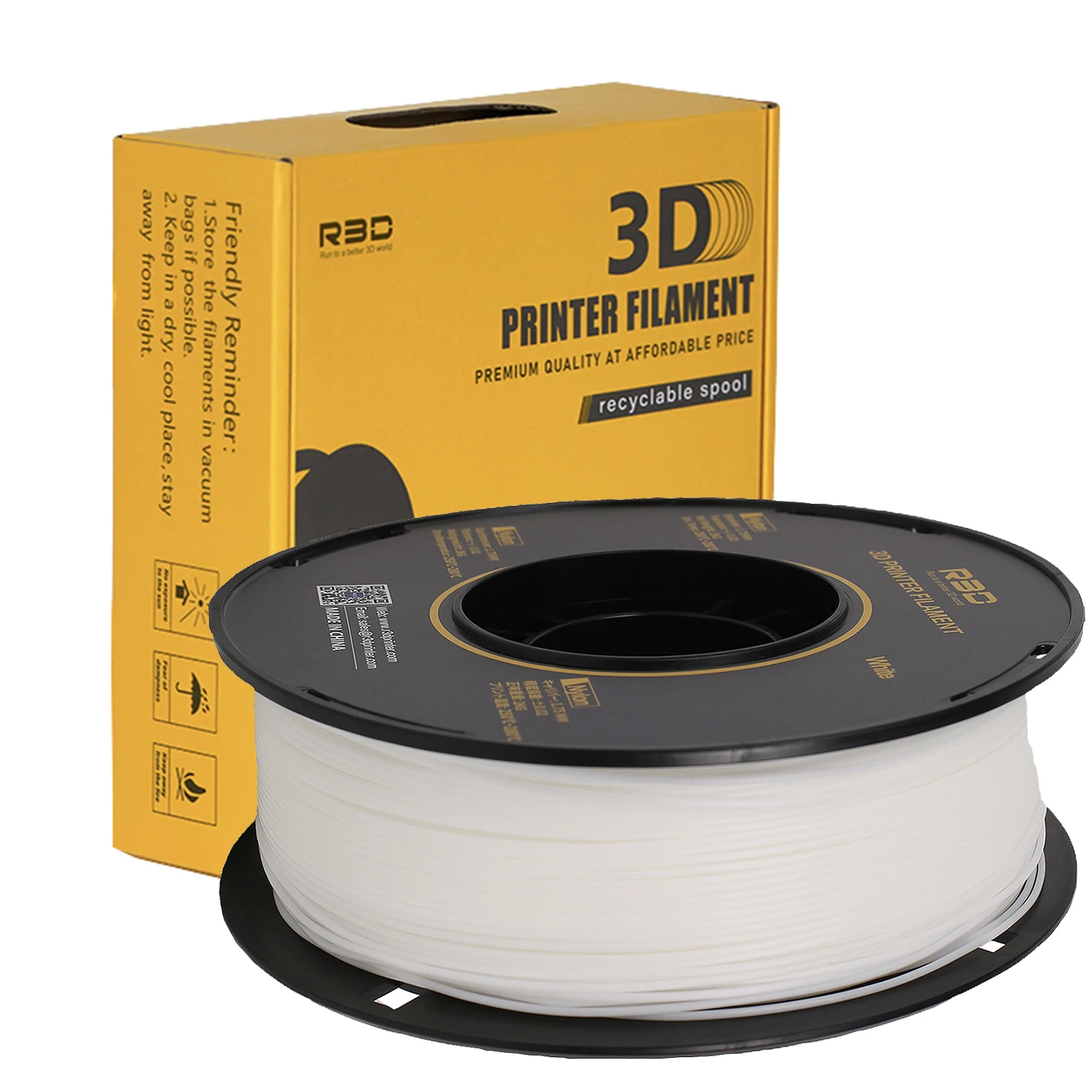 R3D Nylon PA6 1.75mm Filament 1KG for 3D Printer & OEM | Wholesale
