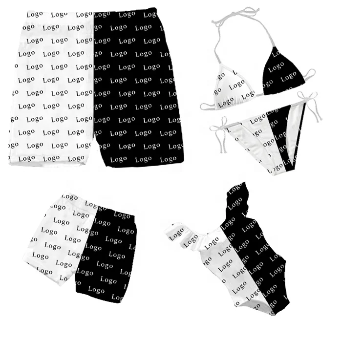 Custom Logo Swimsuit Label Tag Bikini 2024 Swimwear Print Bathing Suits ...