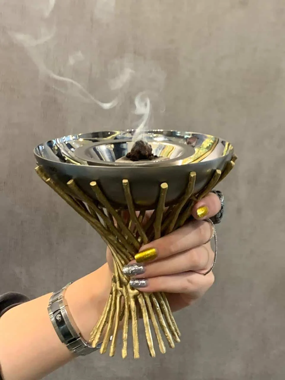 Pure Brass Leaf Design Bakhoor & Incense Burner Full Set Of Tray Nut ...