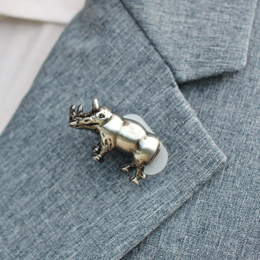 การออกแบบที่กำหนดเองส่งเสริมการขายโลหะ Rhino Lapel Pin - Buy ส่วนบุคคล ...