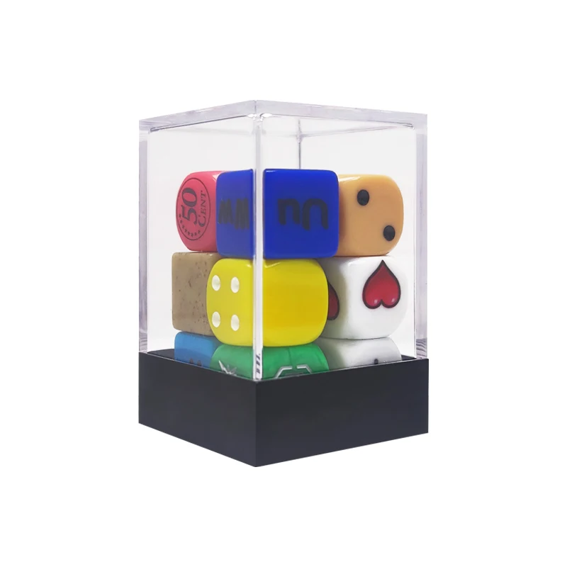 Custom Rpg Dnd Transparent Plastic Dice Box Protect Dice Display Square ...