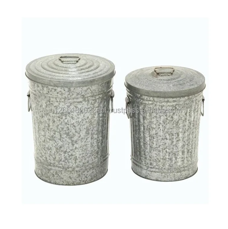 Galvanized Metal Dustbins - Durable and Stylish Solutions