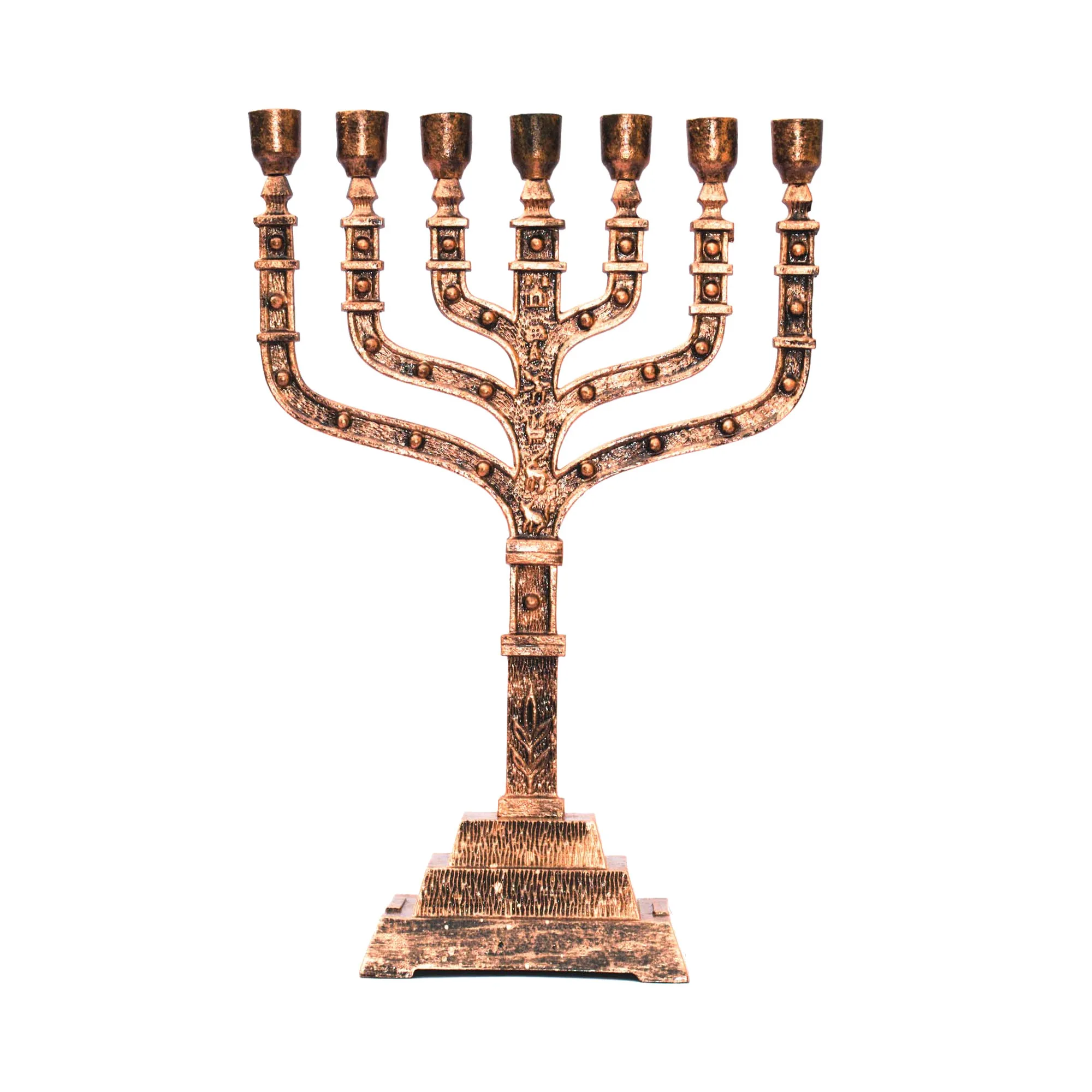 Handmade Solid Brass Menorah - Creative Hanukkah Candelabra