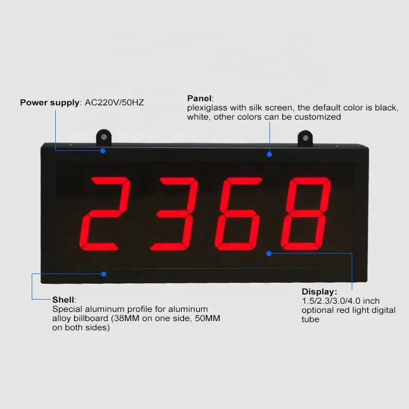 Taidacent High-Precision RS485 Display Screen - 4 Digit LED Counter