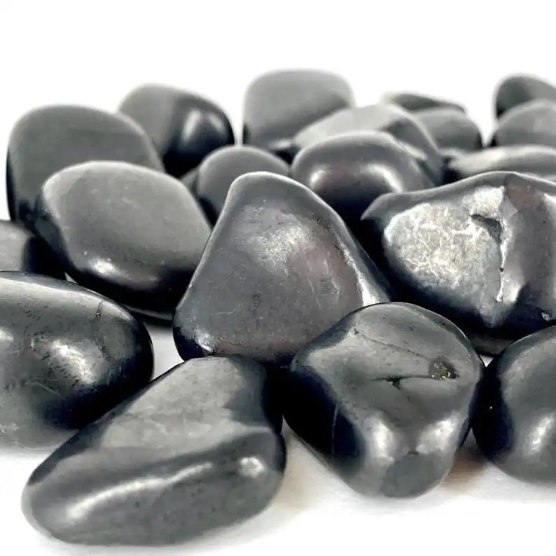 Polished Shungite Stone Natural Tumbled Crystal Fairy Style for Feng ...