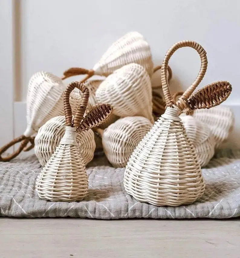 High Quality Rattan Rattle Set,Wicker Hand Bell Kids Toys Wholesale ...