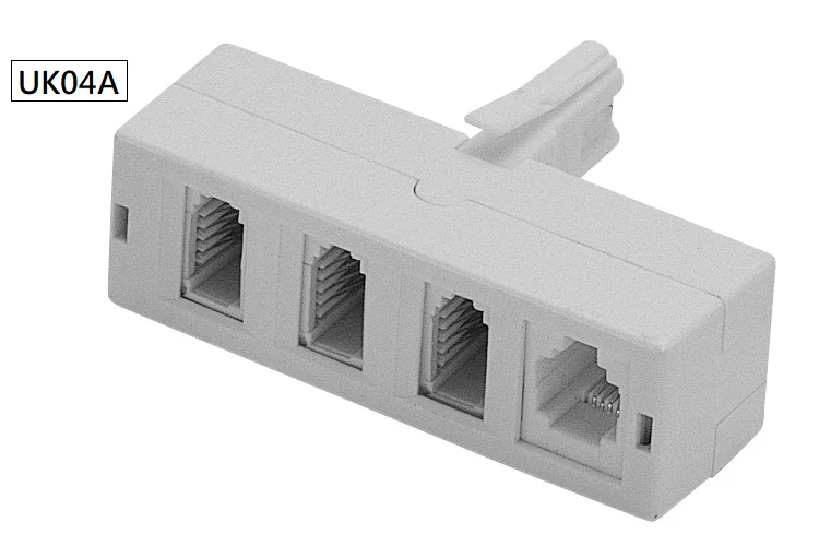 Uk 3 Way Triplex Adaptor With One Rj11 Socket - Buy 3 Uk Bt Socket With ...