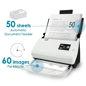 Plustek PS30D Plus Duplex Document Scanner - Efficient & Reliable