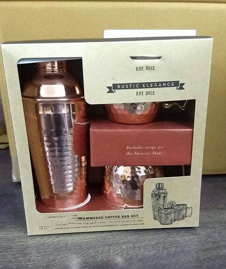 Copper Food Riser Set Of 3 Copper Plated Stainless Steel Food Riser Set ...