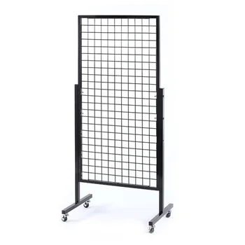 Metal Adjustable Rack Stand Free Standing Wire Mesh Grid Display Racks ...