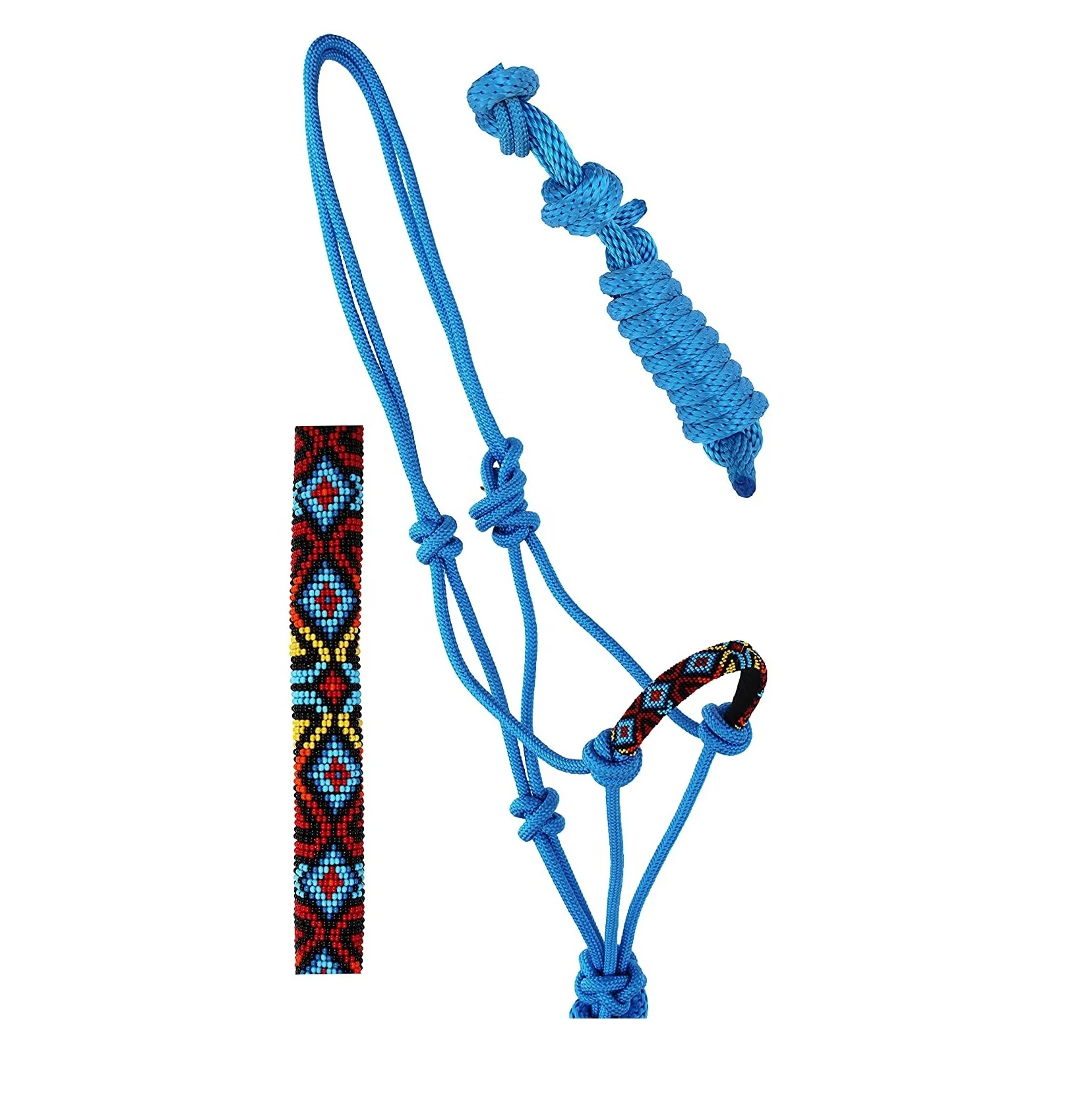 Horse Lead Rope Halter With Customize Bead Designs Nose Band All Colors & Sizes Available At ...