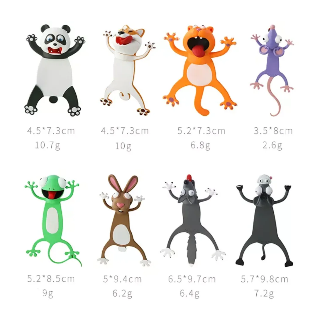 Pvc Cute 3d Animal Stereo Marker As Gift School Stationery Read Book ...
