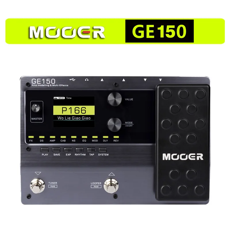 Mooer Ge150/ge-150 Amp Modeling Multi-effect Pedals Guitar Processor ...