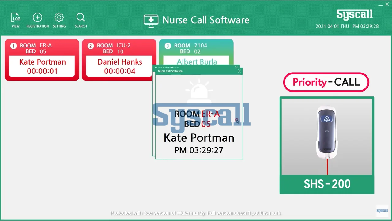 Syscall Wireless Nurse Call Software - Real-Time Solutions