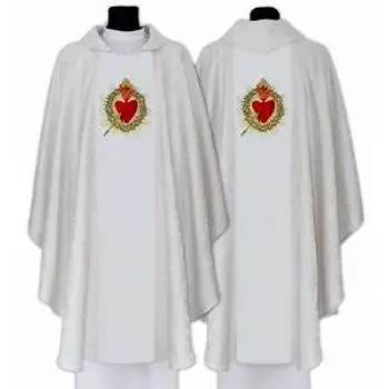 White Catholic Priest Cope Pluvial Vestment And Stole Embroidered Gold ...