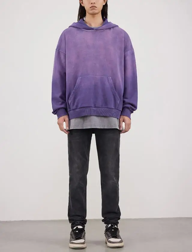 Premium Quality Custom Faded Hoodie 80% Cotton 20% Polyester Wholesale ...