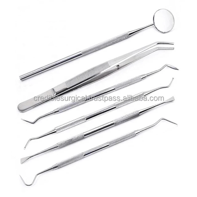 Dental Examination Tooth Mouth Mirror Probe Scraper Tweezers Teeth ...
