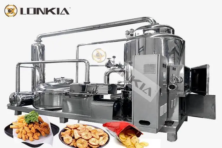 Fruit Vegetable Apple Potato Chips Vacuum Deep Frying Machine Snacks ...