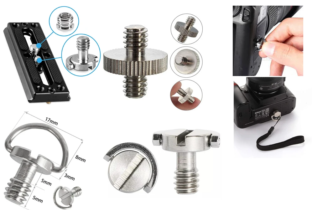 Stainless Steel Camera Mounting Adjusting Small Rig Hinged D-ring Screw ...