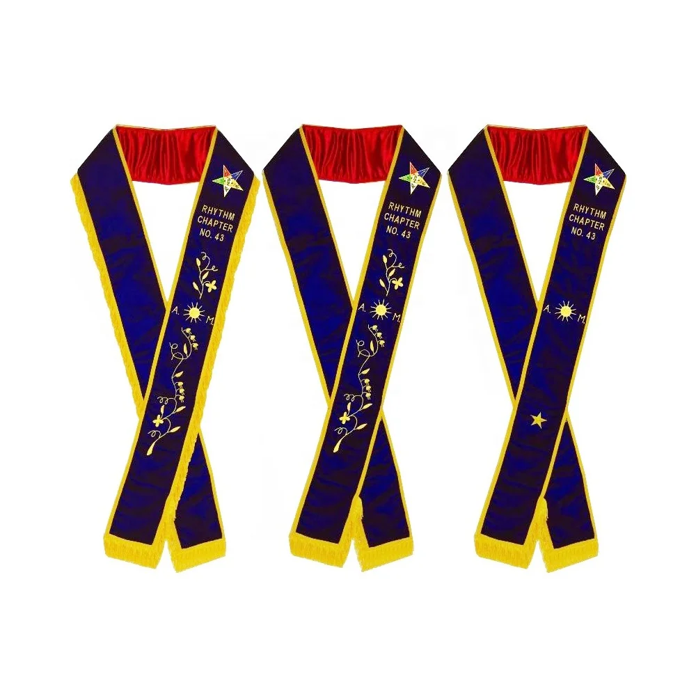 Hand Embroidered Masonic Past Worthy Associate Matron Apron Order of ...