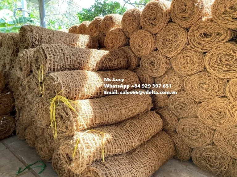 Coir Net From 100% Natural Fibres/ Coconut Coir Nets For Soil Erosion ...