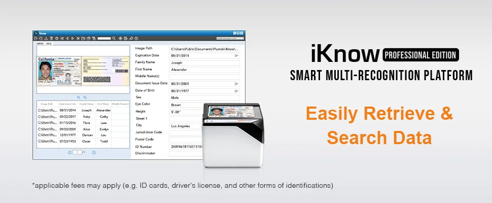 Plustek X-Cube Industrial Card Reader for Passport ID Card