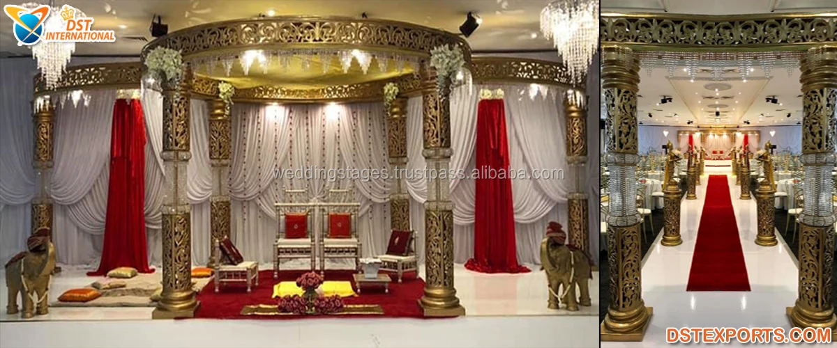 Indoor Indian Wedding Event Dome Mandap Trending Wedding Metal Mandap ...