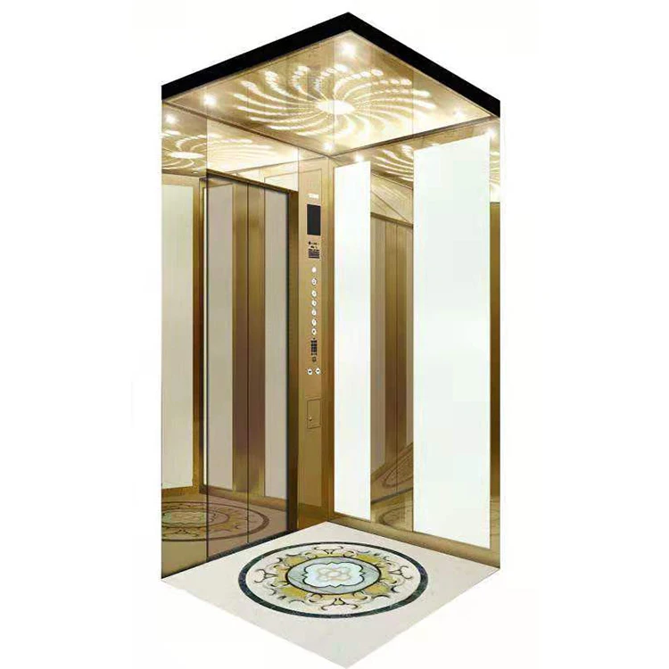Golden Mini Passenger Lift Hydraulic Villa Liftpassenger Elevator Price ...