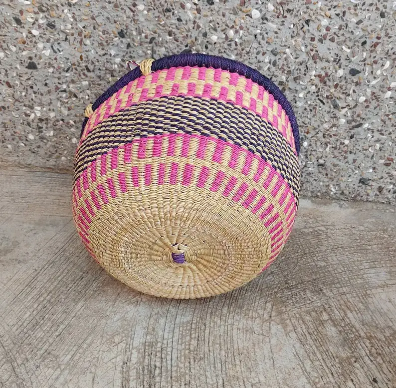 Bolga Basket Large African Market Basket - Sustainable & Durable