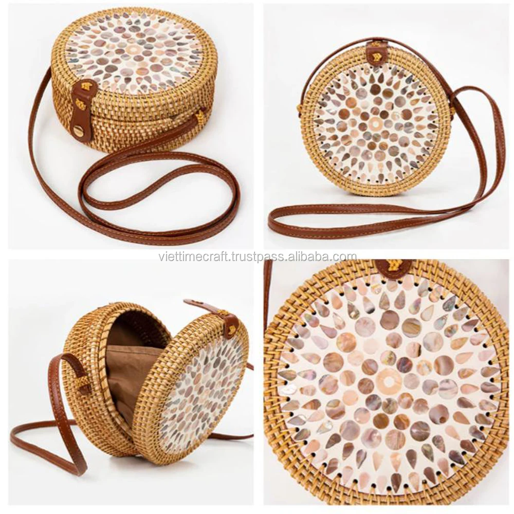 Rattan Clutch Bag Shape Of Sea,Rattan Beach Bag New Trend 2021 Handmade ...