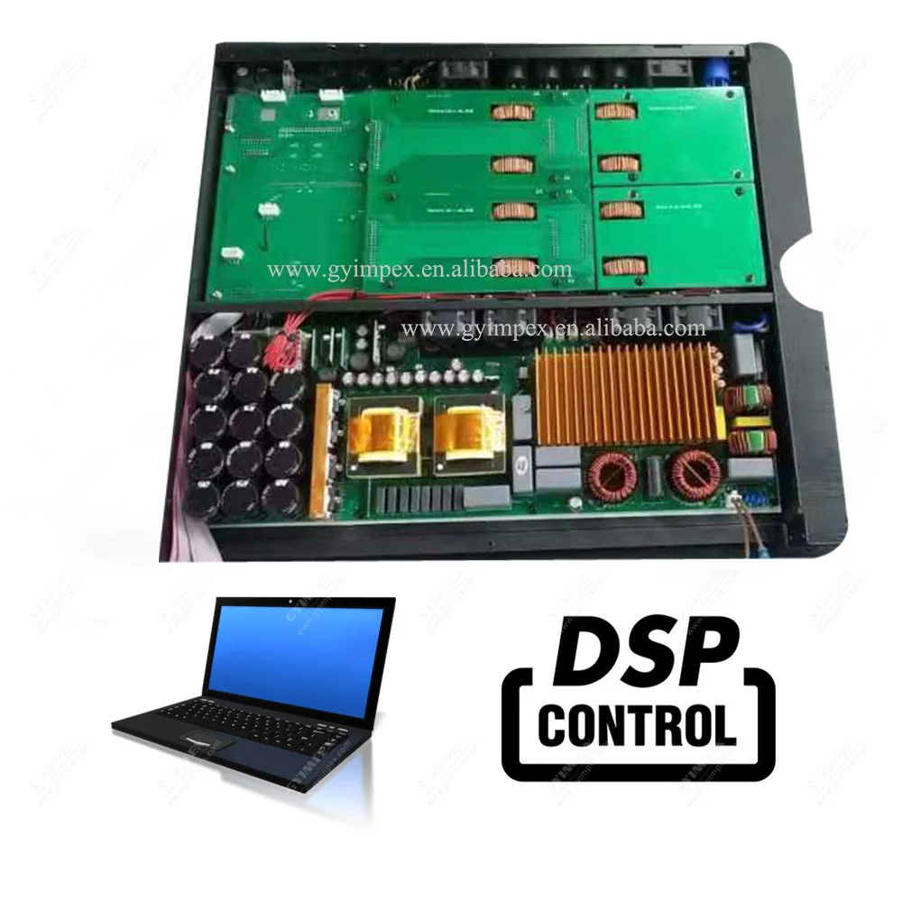 4 In 4 Out Dual Power Supply 3000w Rms 1u Digital Power Amplifier Dsp ...