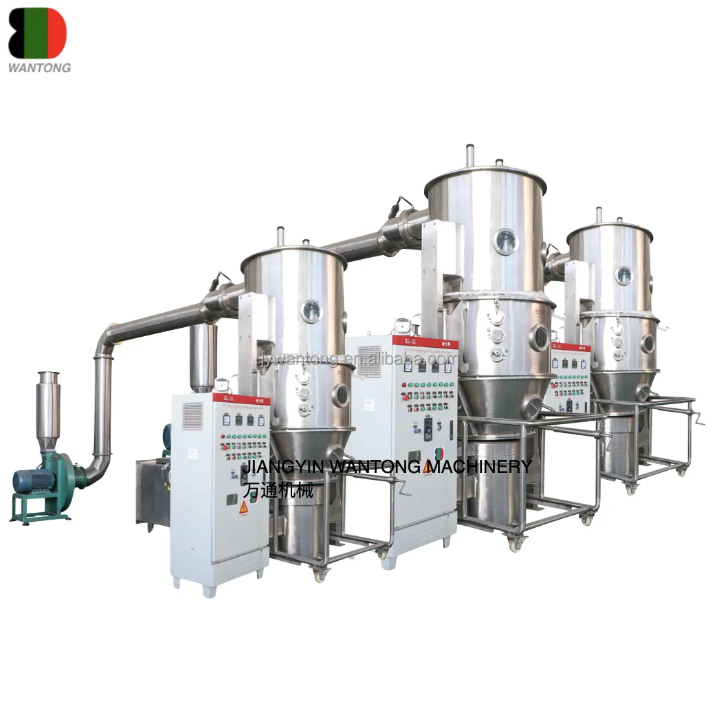 Price WJT Food Chemical Powder Granules Fluidized Bed Drier