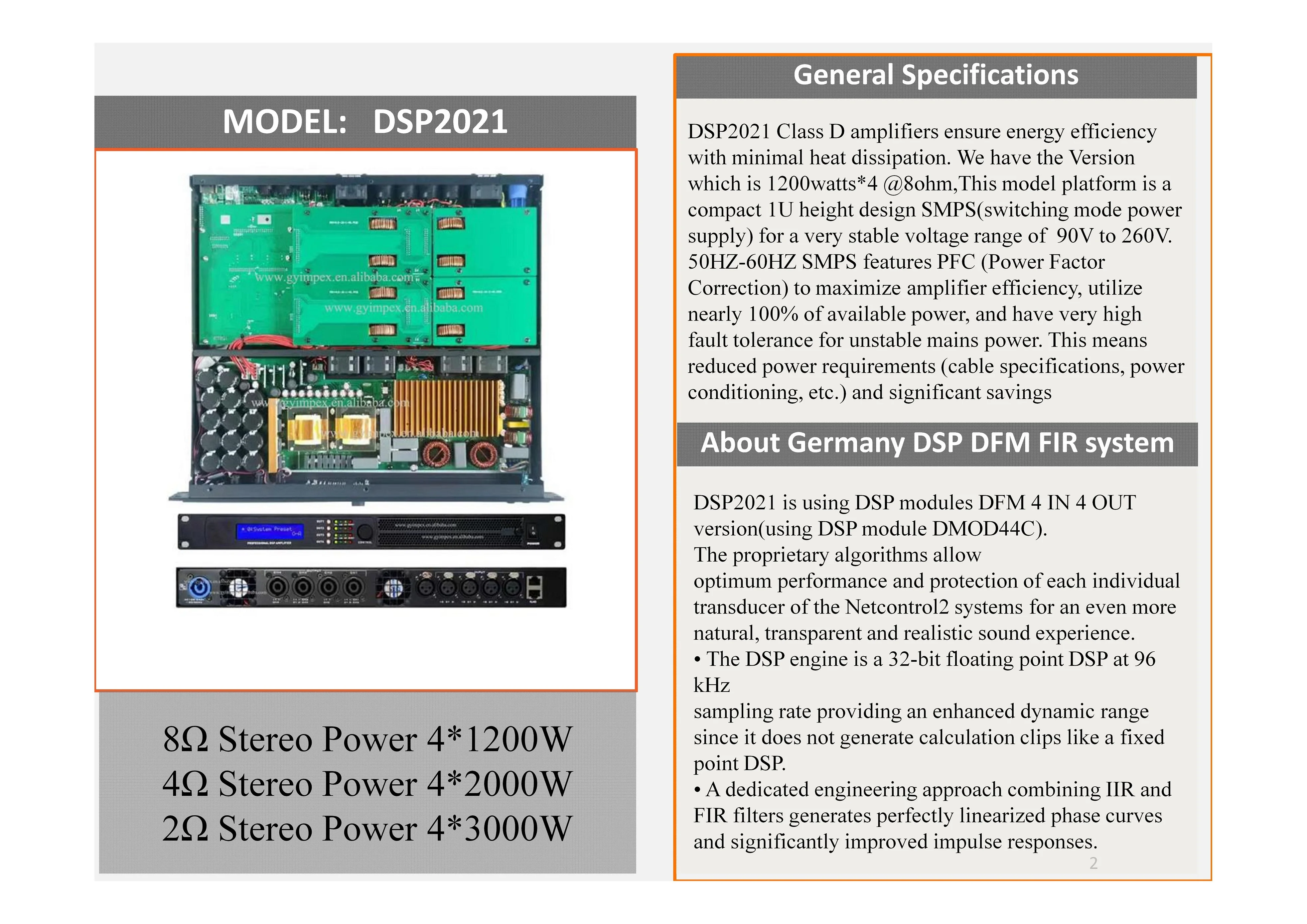 4 In 4 Out Dual Power Supply 3000w Rms 1u Digital Power Amplifier Dsp ...