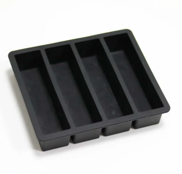 Wholesale Food Grade Rectangular 4 Grid Ice Cube Tray Long Strip Mold ...