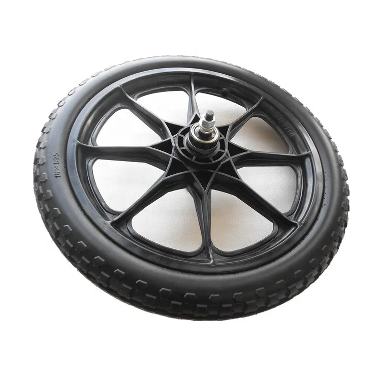 16x1.95" PU Foamed Plastic Bike Trailer Wheel - Durable & Versatile