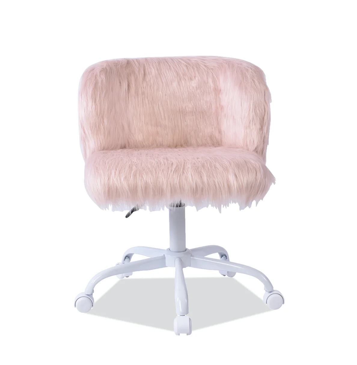 Pink Plush Chair - Stylish & Comfortable Office Furniture