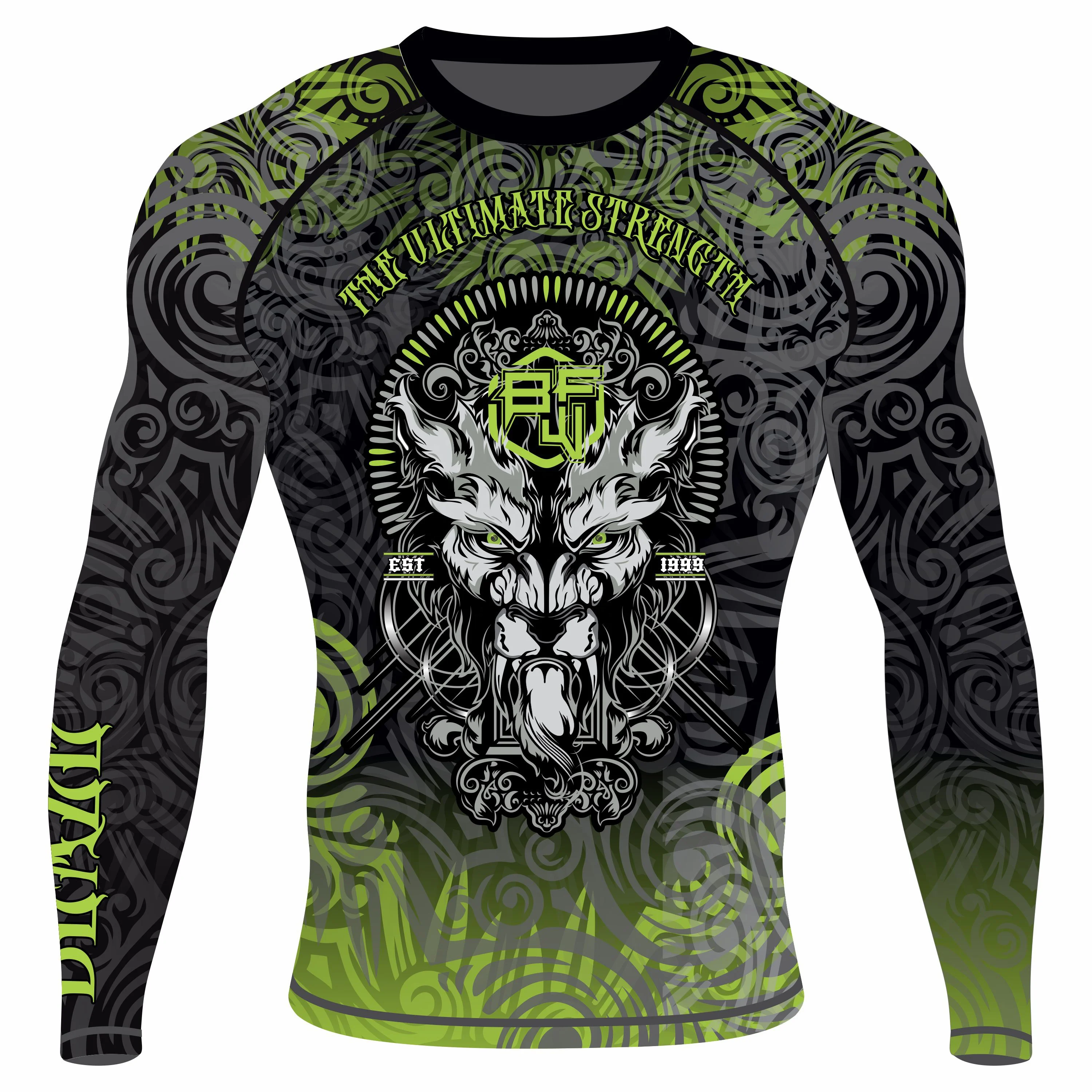 MMA Rash Guard full Sleeve Rash Guard OEM Sublimation printed High ...