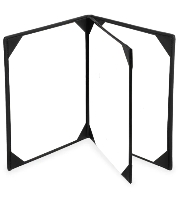 A4 Leather Restaurant Menu Folder - Durable & Customizable