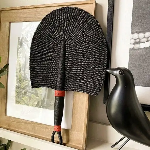 Custom Bolga Hand Weaved Fan Wall Hanging Decor Woven Seagrass Fans ...