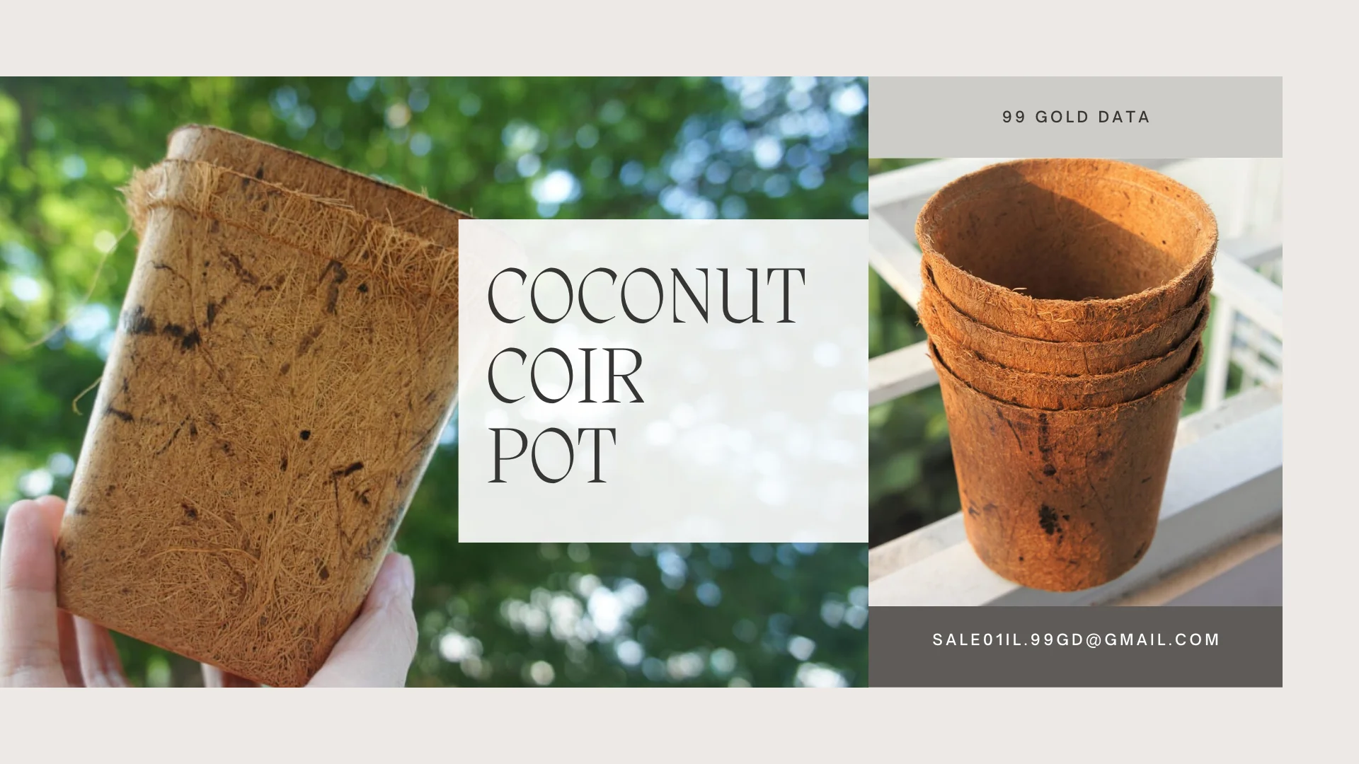 High Quality Round Coconut Fiber Pots Square Coco Coir Pot For Plants ...