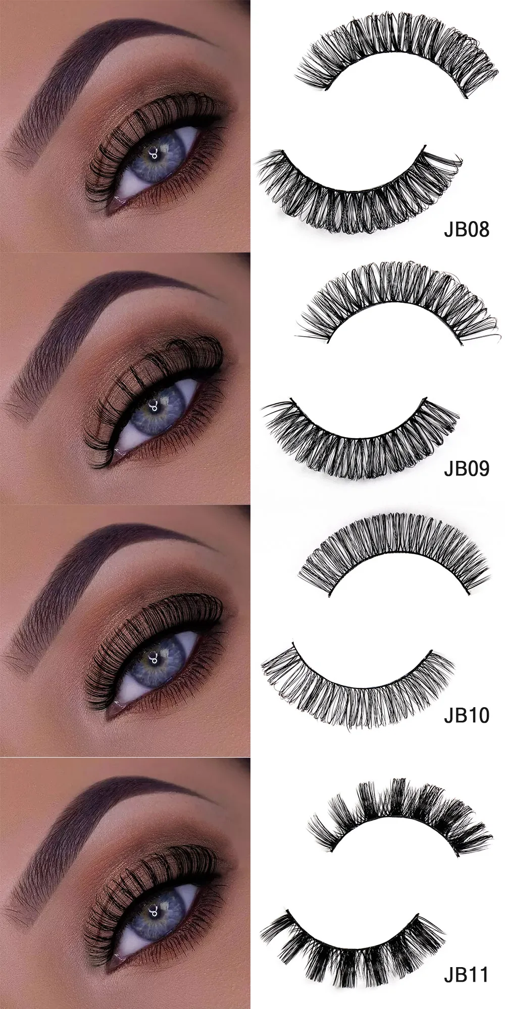 Winged 3d Russian Eyelashes Russian Strip Lashes Natural Vegan Custom ...