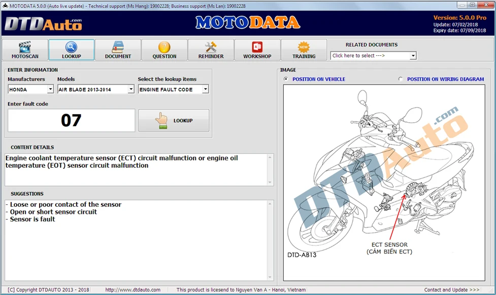 MOTODATA - TECHNICAL DATA SOFTWARE REPAIR MOTORCYCLES and SCOOTERS (FOR ...