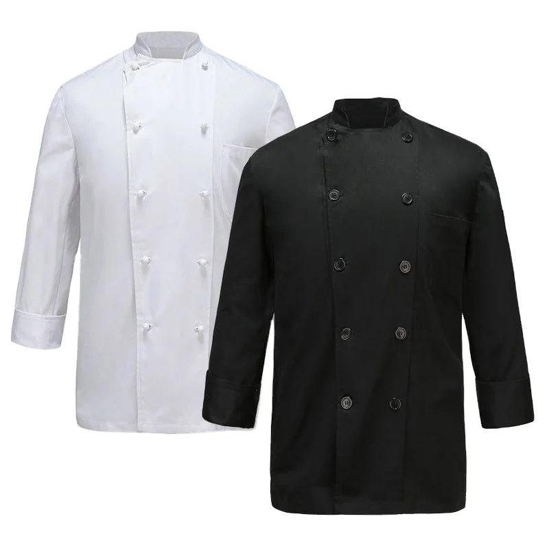 Executive Chef Coat High Quality Long Sleeves Chef Uniform Restaurant ...