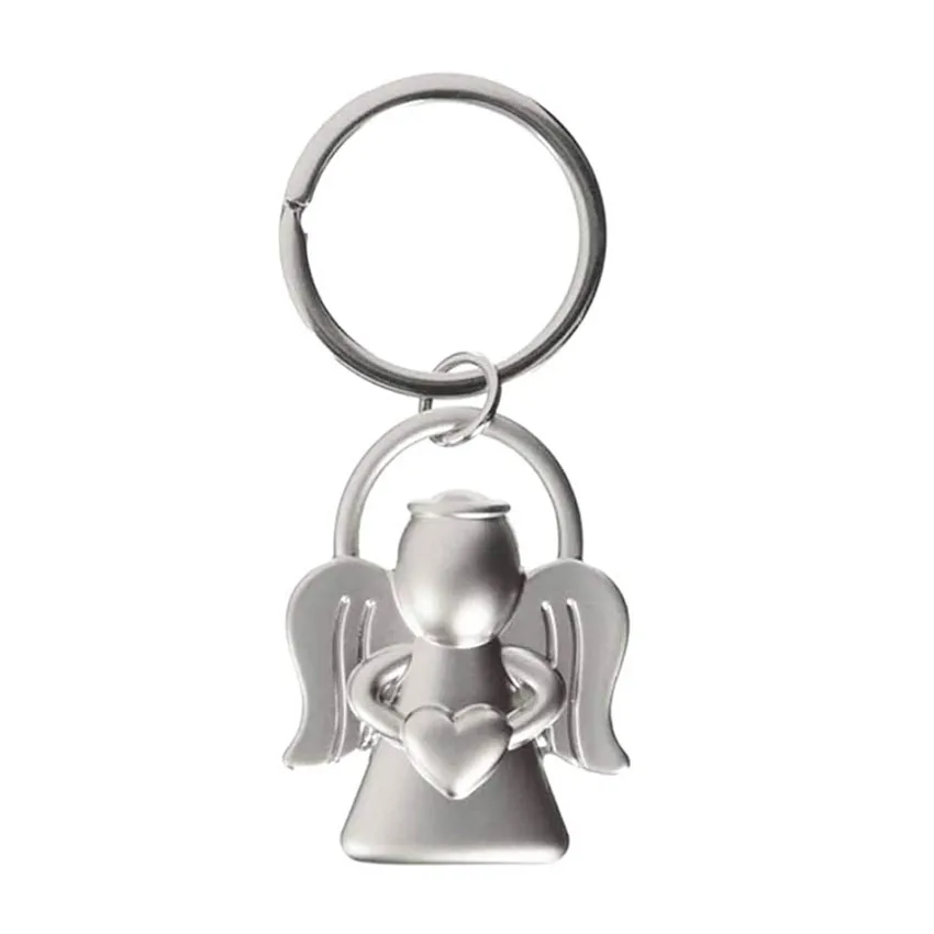 Christian Silver Wings - Custom Guardian Angel Keychain