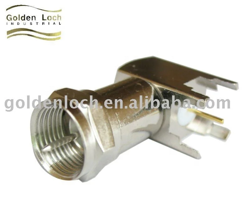 F Connector Right Angle Pcb Mount Plug - Buy F Pcb Mount Plug,F ...