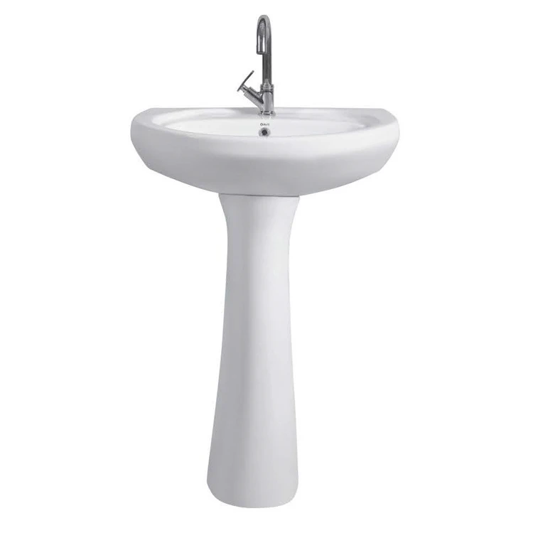 White Ceramic Wash Basin Pedestal Excellent Quality Bathroom Sanitary ...