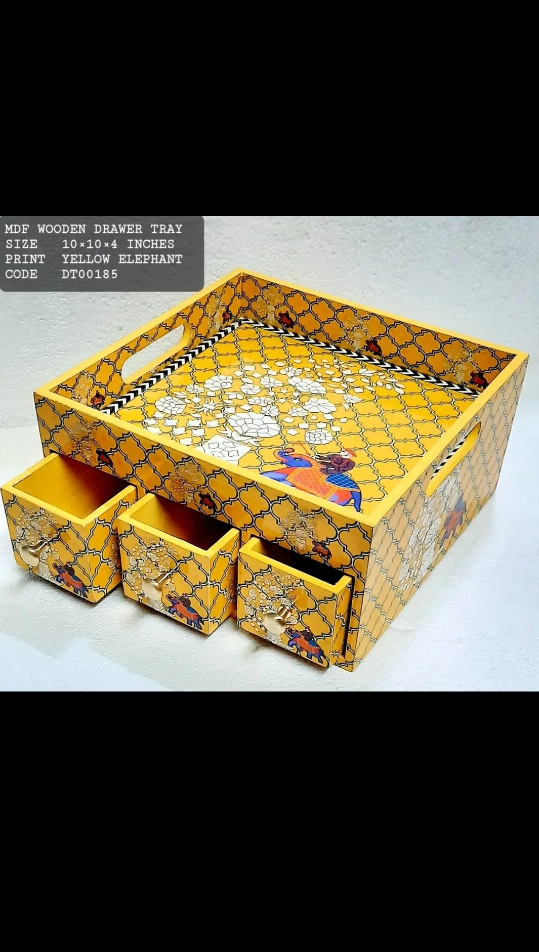 Modern Luxury Snack Tray with Storage Box - Pink Color