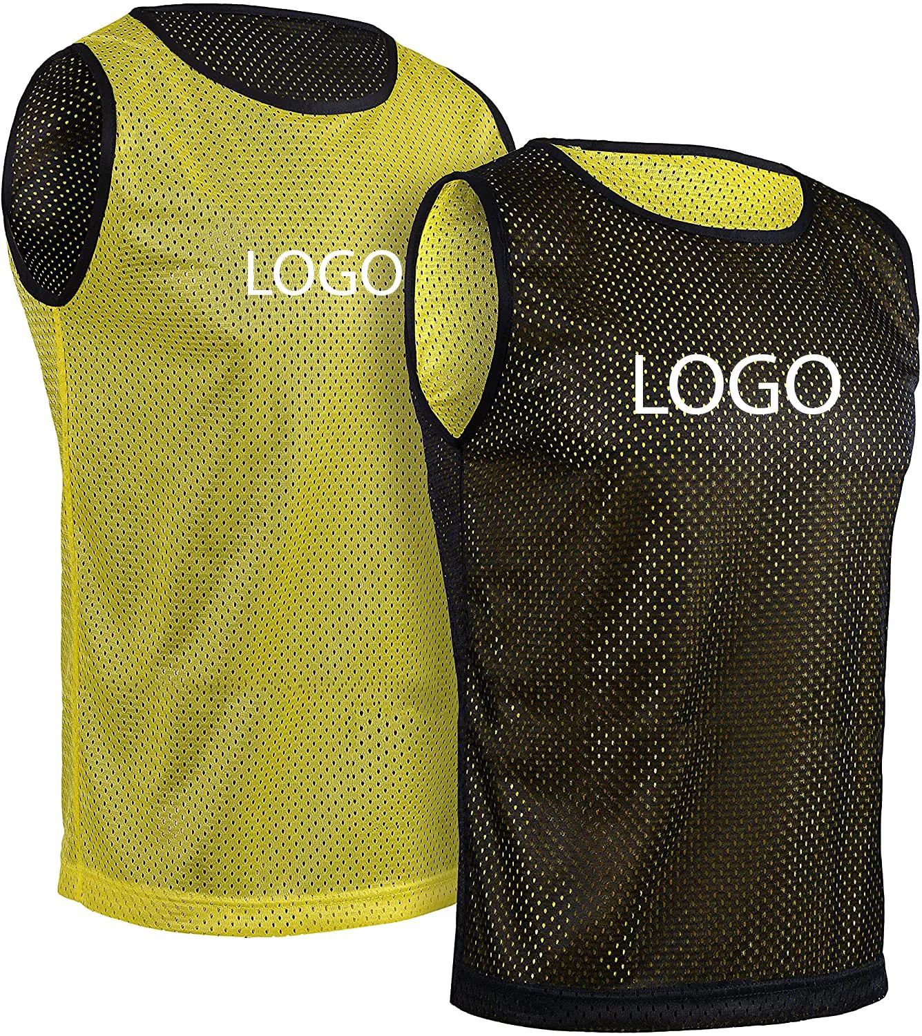 Custom Logo Names and Numbers Reversible Sports Training Bibs